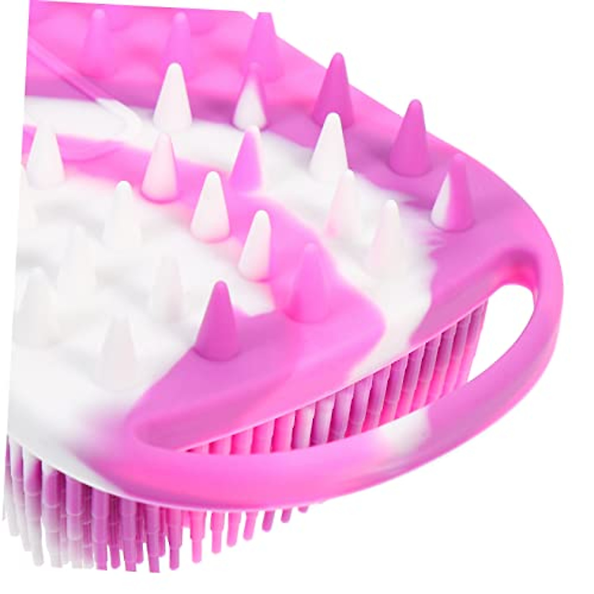 Healifty 3pcs Bath Massage Brush Scalp Shampoo Brush Silicone Scalp Massager Bath Scrubber Exfoliating Body Scrubber Body Brush Hair Wash Brush Women Body Scrubber Bath Brushes Square Man