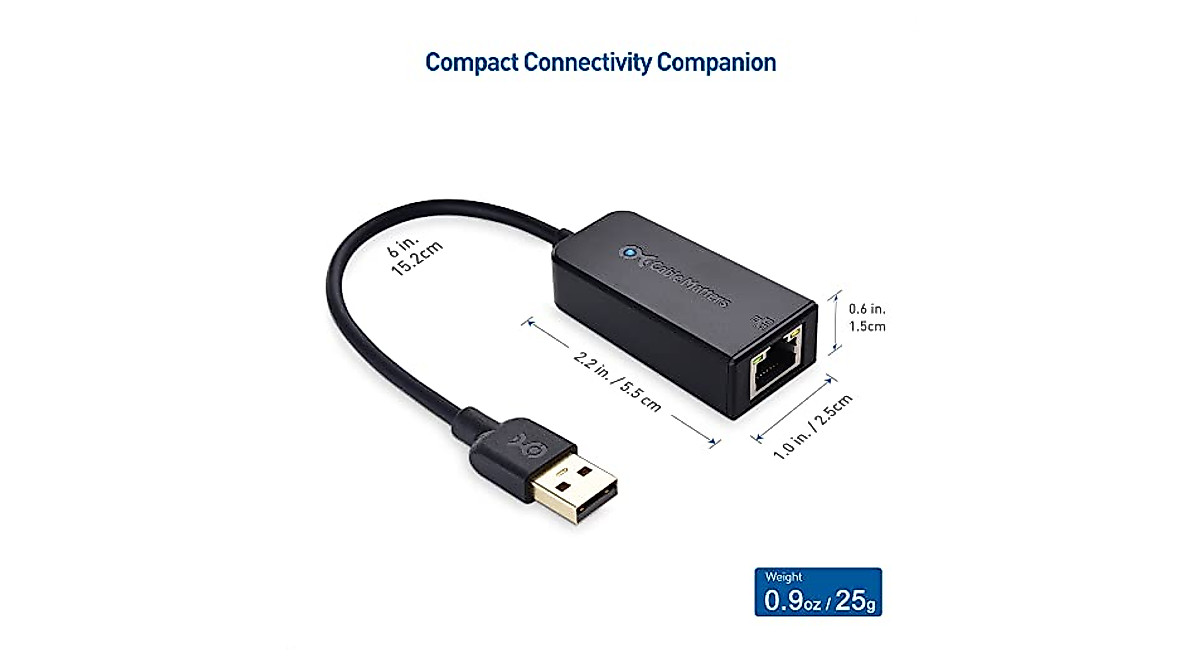 Cable Matters USB to Ethernet Adapter - Fast 10/100 Mbps Network