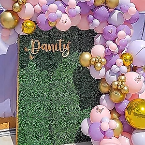 Purple and Pink Balloon Arch Kit, Pink Purple Gold Balloons Garland Kit with Butterfly Sticker for Purple Theme Birthday Party Bridal Wedding Decorations Baby Shower for Girl Women