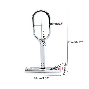 Rannb Oval Closet Rod Support Zinc Alloy Rod Middle Support - 8pcs