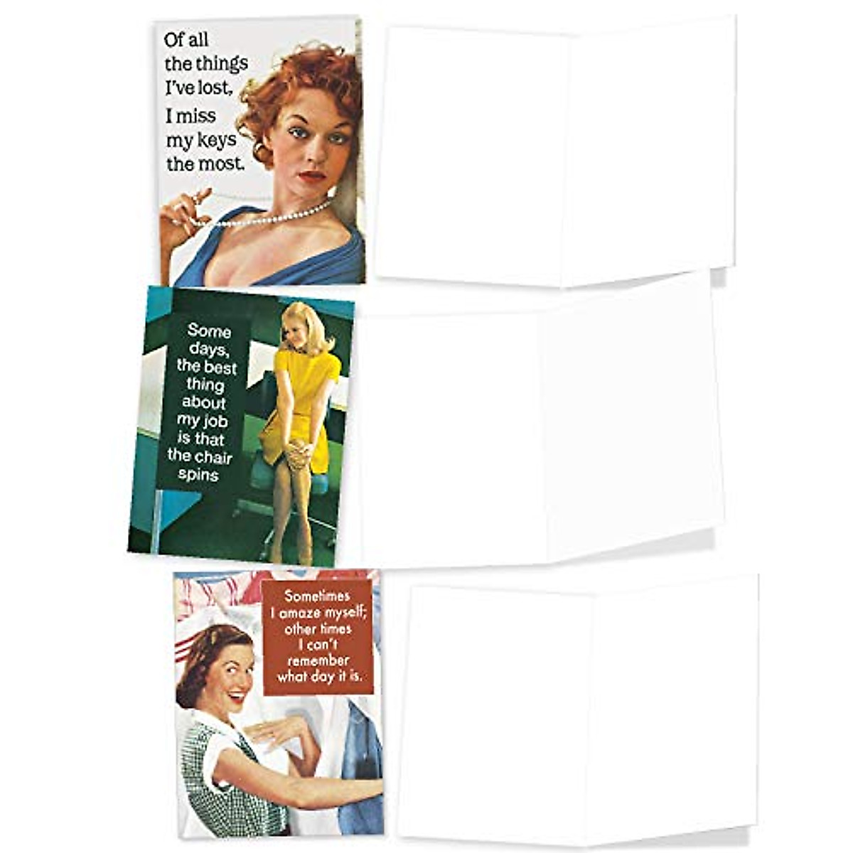 The Best Card Company - 20 Note Cards Blank Assortment (4 x 5.12 Inch) (10 Designs, 2 Each) - Hot Mess AM6622OCB-B2x10