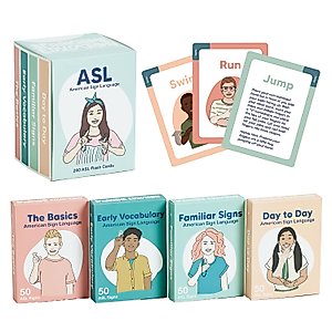 ASL Flash Cards - 200 American Sign Language Flash Cards for Beginners, Kids, Teens and Adults