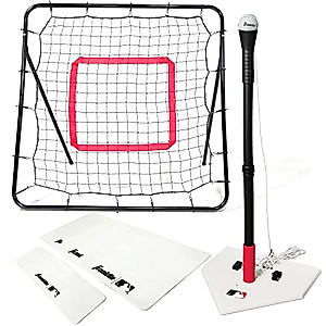 Franklin Sports MLB Teeball Starter Set - Youth Baseball and Tball Tee, Baseball and Bases with Rebounder Net - Full Beginner