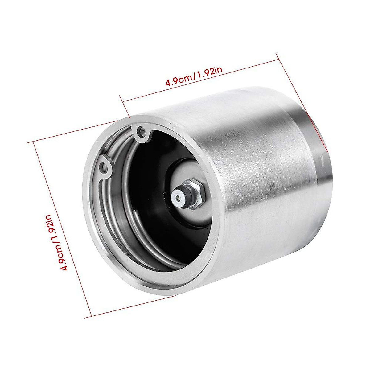 Estink Trailer, Set of 4 Stainless Steel Wheel Hub Bearing Buddies Center Caps Protector with 1.98inch Diameter for Boat RV
