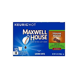 Maxwell House House Blend Decaf Coffee K-Cups, 24 Count (Pack of 2)