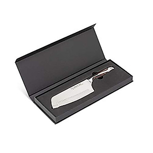 Hammer Stahl 7-Inch Vegetable Cleaver - Professional Chopping Knife - German Forged High Carbon Steel - Ergonomic Quad-Tang Pakkawood Handle