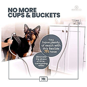 SmarterFresh Pet Faucet Sprayer Set, Pet Bath Spray Dog Shower for Home Dog Washing Station - Hand Shower Spray Faucet Attachment with Hose - Easy 10-Minute Install