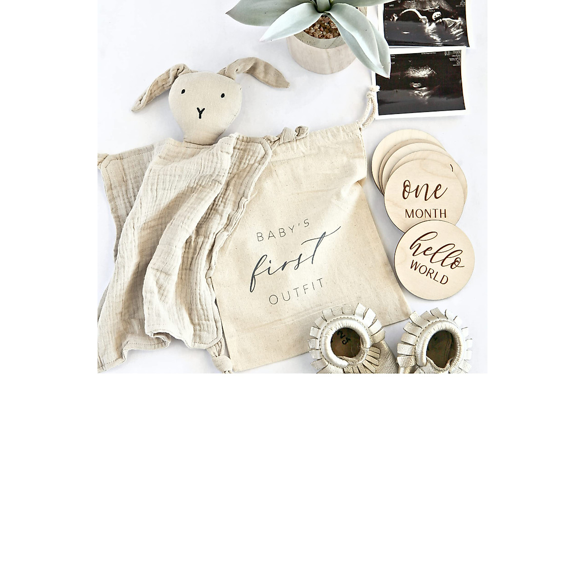 Baby Gift Box - Handcrafted Welcome Baby Gift Set - Choose 5 or 3-Pack Baby Shower Including Milestones, Closet Dividers, & More. +Additional Item: Birth Stat Disc. (Months Set 3-Pack)