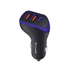 X3PD 3 USB Port 35W Compact Car Charger Including a Fast 18W USB C PD for Fast Charging iPhone 14 13 12 11 Plus Pro Max iPad Samsung Galaxy Note 20 10 S21 20 Google Pixel