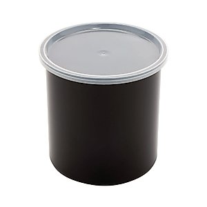 G.E.T. CR-0270-BK-EC Round Food Storage Crock w/ Lid, 2.7 Quart, Black (Set of 4)