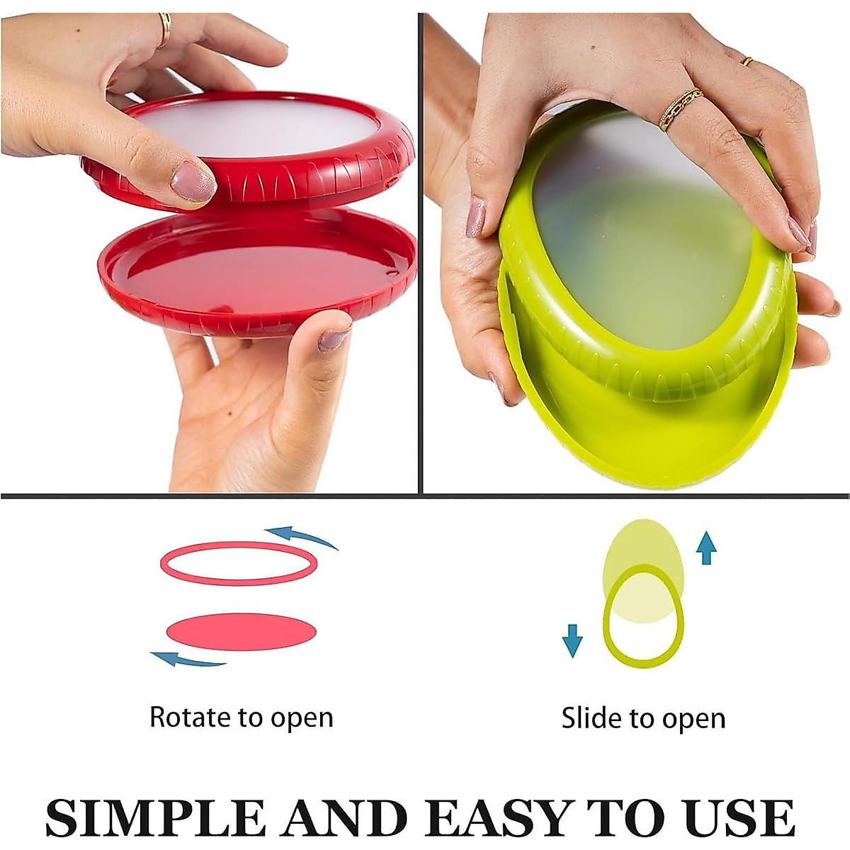 Silicone Fruit Storage Box | Set of 4 Reusable Silicone Fruit & Vegetable Storage Containers | Avocado Saver, Tomato Holder, Onion, Garlic & Lemon Keepers for Fridge - Ideal Kitchen Organizers