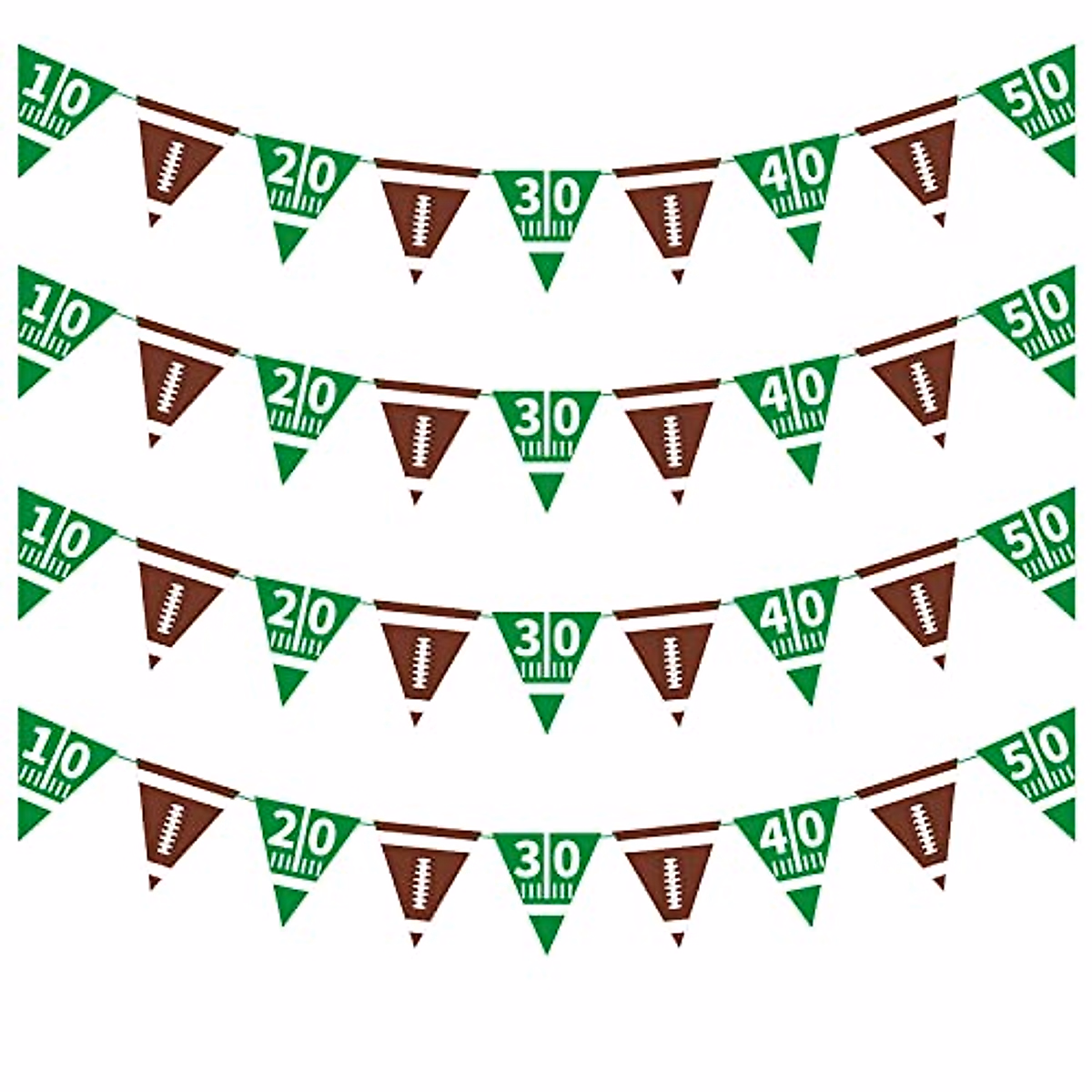 Football Party Supplies Football Paper Pennant Bunting American Football Theme Triangle Flags Banner for Birthday Party Decorations