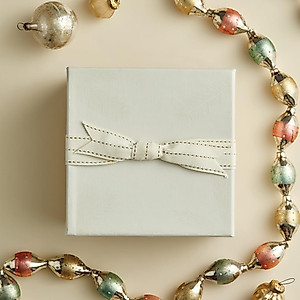 Thymes Frasier Fir Candle - Gilded Wood Grain Ceramic Jar Candles - Mountain Fresh Scented Candles - Elegant Holiday Candles - White Candles with 24-Karate Gold Rim - 3 Wick Candle (Large, 20 oz)