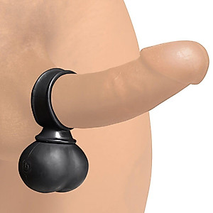 Trinity Vibes Men 28x Vibrating Balls Penis-Ring. Sex Toys for Pleasure & Couples Sex Toy for Adults. Male Vibrating Stimulator, Penis Massager & Erection Enhancer with Remote Control - Large, Black