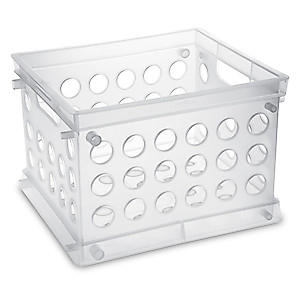 Sterilite 16958612 Mini Crate, Clear, 12-Pack,Small