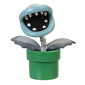 Super Mario Action Figure 2.5 Inch Bone Piranha Plant Collectible Toy