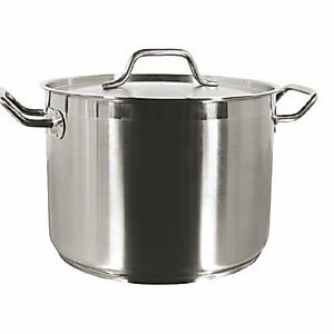 Thunder Group 12 quart 18/8 Steel stock pot w/lid, comes in each