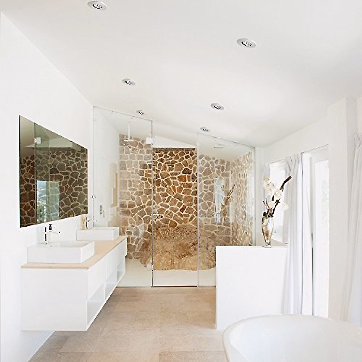 4" LED IC Rated Swivel Round Trim Recessed Lighting Kit, Brushed Nickel, Easy Install Push-N-Click Clips, LED Bulb Included, 3.88" Hole Size,90734