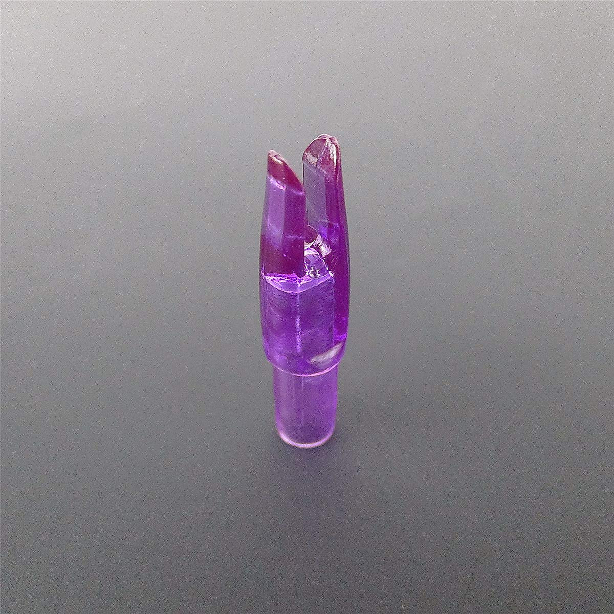 Letszhu Hunting Archery Arrows Nocks 6.20mm/.244” Insert Diameter Tail for Compound Recurve Bow (50 Pack) (Transparent Purple)