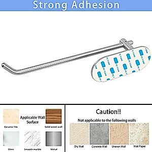 TocTen Hand Towel Holder/Towel Ring, No Drilling Stick on Wall Hand Towel Bar, SUS 304 Stainless Steel Hand Towel Rod, Strong Self Adhesive Hand Towel Rack/Hanger for Bathroom Kitchen (Brushed Nickel)