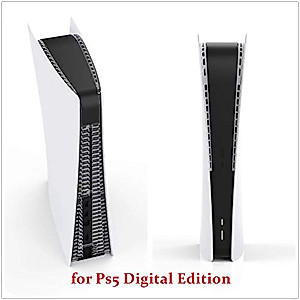 Dust Proof Cover for Ps5, Anti-Dust Cover Dust Plugs USB Hdmi Interface for Ps5 Console with 10pcs Silicone Ps5 Controller Joystick Grips (Playstation 5, dustproof Cover Set)