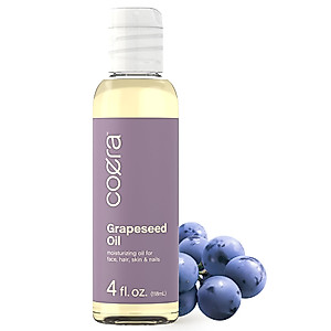 Horbäach Grapeseed | 4 fl oz | Moisturizing Oil for Face, Hair, Skin and Nails | Free of Parabens, SLS, & Fragrances | Coera