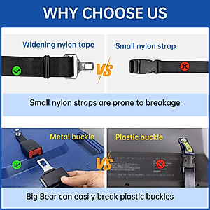 KOMOHOM Bear Proof Trash Can Lid Lock, Garbage Can Locks for Animals, Trash Can Straps for Raccoons, Raccoon Proof Garbage Can Lock Bear Trash Can Lock Bear Straps for Garbage Can