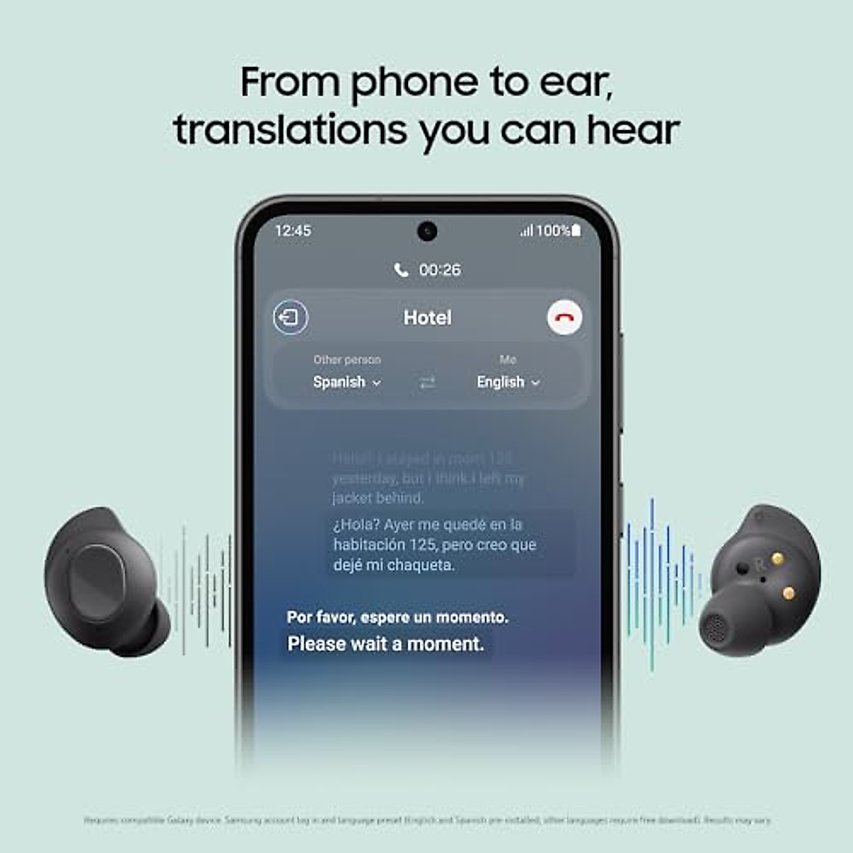 SAMSUNG Galaxy Buds FE True Wireless Bluetooth Earbuds, Comfort and Secure in Ear Fit, Auto Switch Audio, Touch Control, Built-in Voice Assistant, Graphite [US Version, 1Yr Manufacturer Warranty]