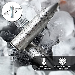 Gift for Fathers Day from Daughter Son Wife, Unique Whiskey Stones Bullets for Him Husband Grandpa Brother Anniversary Birthday, Cool Man Cave Gadgets Retirement Presents | Silver