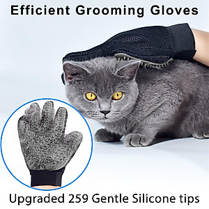 GJEASE Cat Grooming Glove Brush,Pet Hair Remover Tool,Reusable Dog Hair Fur Remover for Carpet,Furniture,Couch,Clothes,Eco-Friendly and High efficiency