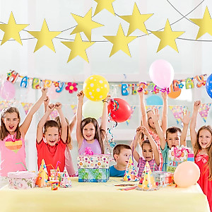 30 Pcs Star Cutouts Double Printed Paper, Star Cutouts Paper, 11 Inch Stars Decoration for Wedding Party Classroom Table DIY Decoration (Gold)