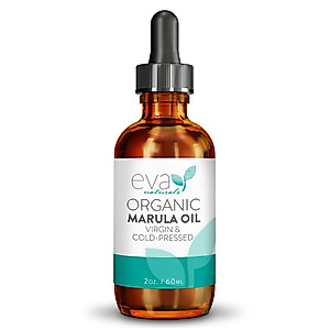 Organic Marula Oil for Face and Hair, 100% Virgin Moisturizing Beauty Oil - Cold Pressed, Natural Anti-Aging Formula - Non-greasy, Unrefined, Rich in Omegas & Antioxidants - 2oz.