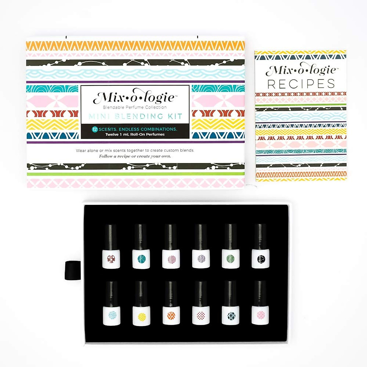 Mixologie Mini Blending Kit - Perfume Blending Kit - Fragrance Sample Set - Rollerball Sampler of Perfume Oils - Alcohol Free Perfume Discovery Kit