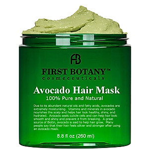 First Botany, Avocado Shea Nourishing Hair Mask - Restorative Deep Conditioning Hair Mask for Dry Damaged Hair and growth, Hair moisturizer & Conditioner, Sulfate Free hair treatment & hair care