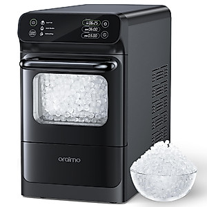 Oraimo 33 lbs/Day Countertop Nugget Ice Maker with LED Display, Self-Cleaning, and Auto Water Refill