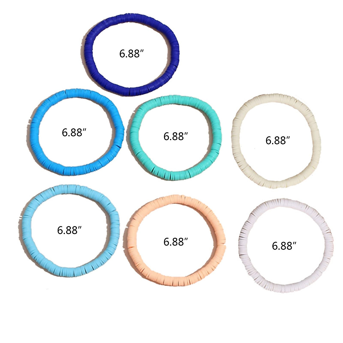 Long tiantian 4th of July Bracelets Puerto Rico Bracelet Outfits for Women Men Memorial Day Bracelets Clay Bead Bracelets Preppy Heishi Bracelets Preppy Summer Jewelry Gifts Patriotic Jewelry