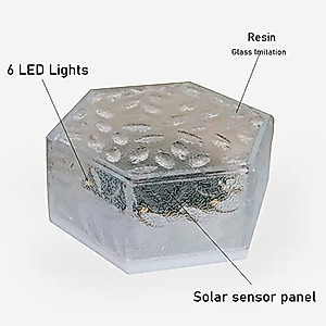 Aulaygo Small Solar Brick Lights Outdoor Waterproof Paver Lights Landscape Light Ice Cube Light for Garden, Pathway, Patio, Walkway Decor 1 Pack