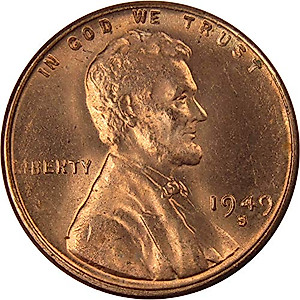 1949 S Lincoln Wheat Cent BU Uncirculated Mint State Bronze Penny 1c Coin