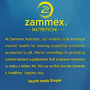 Zammex Premium Collagen Peptides Powder Unflavored,Hydrolyzed Proteins Types I & III, Supports Hair, Skin, Nails, Joints, Grass Fed, Non-GMO, Gluten-Free,Paleo & Keto Friendly,60 Servings