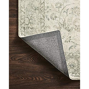 Loloi II Rosette Collection ROS-02 Ivory/Silver, Traditional 7'-6" x 9'-6" Area Rug