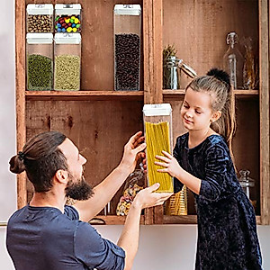 Joejis Set of 6 Clear Food Storage Containers with Lids Airtight | Airtight Containers for Dry Food | Kitchen Pantry Airtight Food Storage Containers with Lids