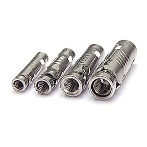 L-A M6 304 Stainless Steel Expansion Tube Anchor Expansion Pipe Internal Expansion Bolt M6 for Solid Wall and Drywall Anchor(5 Pcs), silver