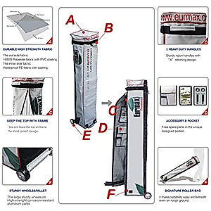 Eurmax USA 10 x 10 Pop up Canopy Commercial Pop Up Canopy Tent Outdoor Party Canopies with 4 Removable Zippered Sidewalls and Roller Bag with 4 Canopy Sand Bags & 24 Squre Ft Extended Awning(White)