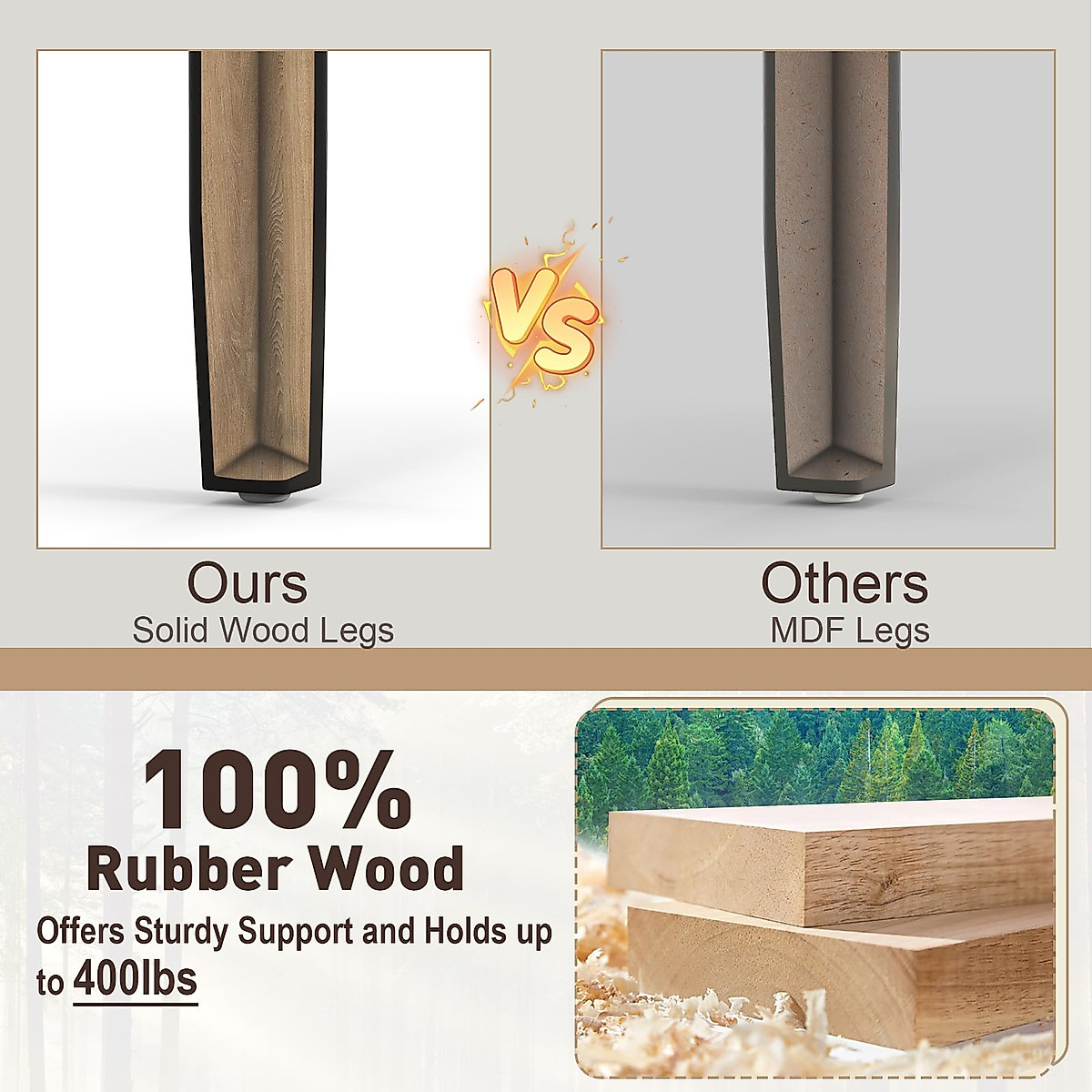 Giantex Wood Dining Chairs Set of 4 Black- Wooden Armless Kitchen Chairs with Solid Rubber Wood Legs, Non-Slip Foot Pads, Max Load 400 Lbs, Farmhouse Style High Ladder Back Wooden Dining Room Chairs