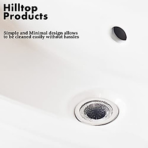 6 Pack - 2.125" Top / 1" Basket- Mesh Sink Drain Strainer Hair Catcher for Bathroom Sink, Utility, Slop, Laundry, RV and Lavatory