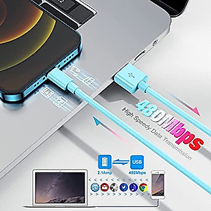 Jeercor Colorful iPhone Charger, MFI Certified Lightning Cable 3PACK 6FT High Speed Data Sync Transfer Charger Cable Compatible with iPhone 13/12/11 Pro Max/XS MAX/XR/XS/X/8/7/Plus/6S/6/SE/5S/iPad …