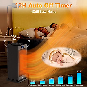 Portable Air Conditioners, 3-IN-1 Evaporative Swamp Cooler Air Conditioner, 4 Modes & 3 Speeds, 12H Timer, LED Display, Remote & Touch Control, 4 Wheels with Latches, Swamp Cooler for Bedroom,Indoor