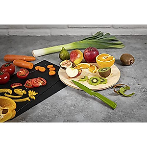 KUHN RIKON Colori+ Non-Stick Utility Knife with Safety Sheath, 23 cm, Green