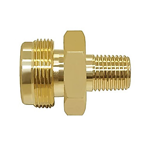 Hooshing Propane Gas Fitting 1/4" Male NPT x 1"-20 Male Throwaway Cylinder Thread for RV Camping Grill Lantern and Heater
