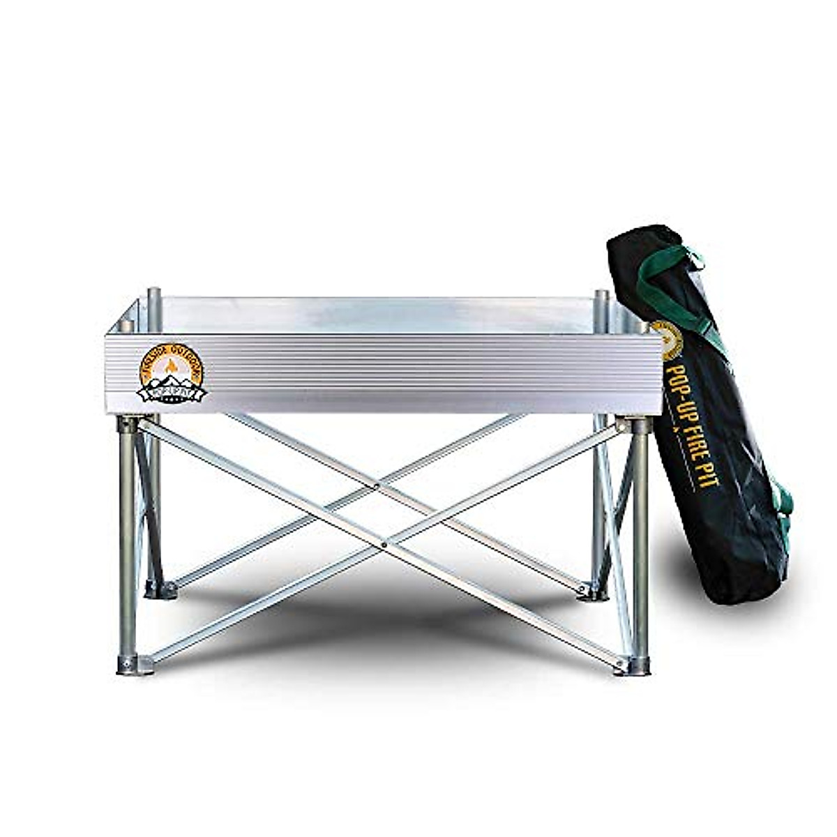 Pop-Up Fire Pit + Extra Fire Mesh | Portable and Lightweight | Fullsize 24 Inch | Weighs 7 lbs. | Never Rust Fire Pit | Extra Fire Mesh Included